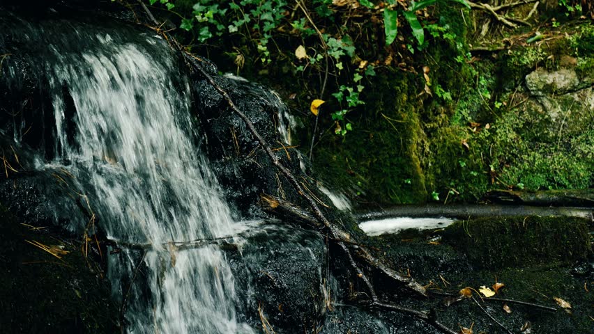 Stream Water Falling Over Rocks Stock Footage Video (100% Royalty-free ...