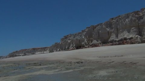 Stunning White Cliffs Formed Erosion Landforms Stock Footage Video (100 ...