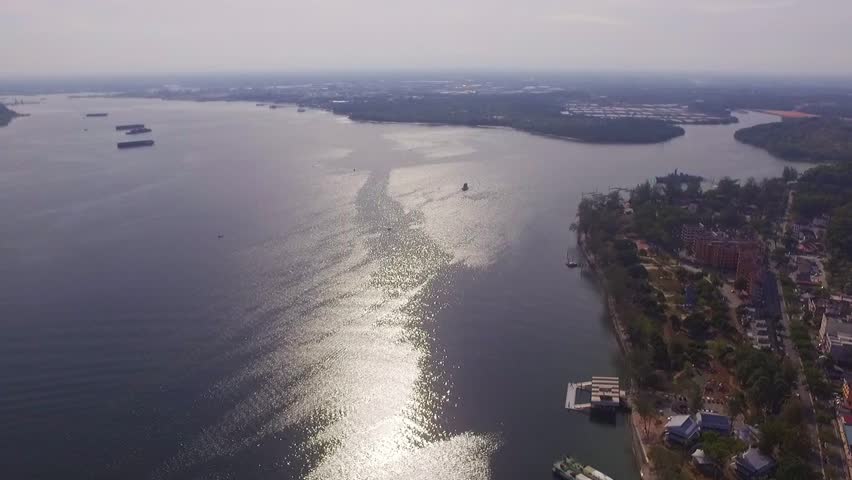 ariel view shores lumut harbor nearby Stock Footage Video (100% Royalty ...