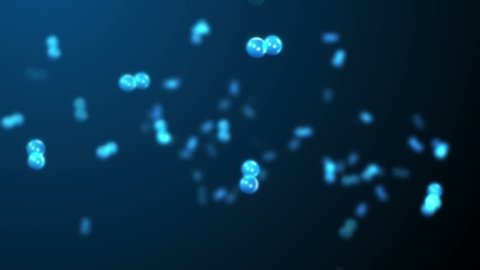 3d Background Video Oxygen Molecules Moving Stock Footage Video (100% ...