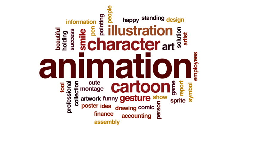 Animation Animated Word Cloud Text Design Stock Footage Video (100% ...