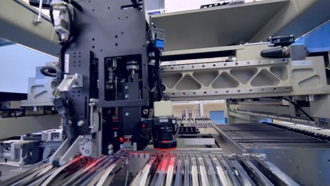 Circuit Board Production Machine Working Electronic Stock Footage Video ...