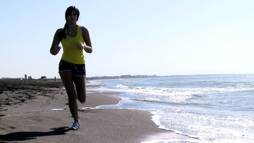 Gorgeous Woman Jogging Slow Motion Stock Footage Video (100% Royalty ...