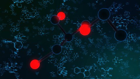 Futuristic Chaotic Movement Red Black Atoms Stock Footage Video (100% ...