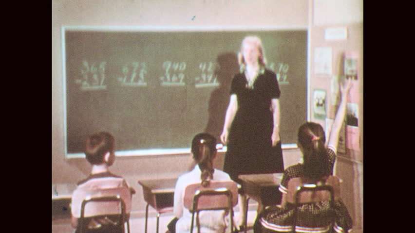 1950s math problems written on chalkboard Stock Footage Video (100% ...