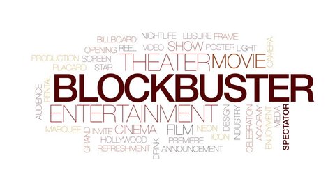 Blockbuster Animated Word Cloud Text Design Stock Footage Video (100% ...