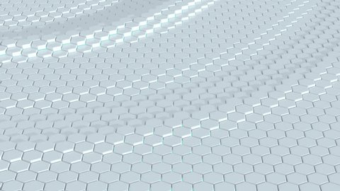 Hexagons Waves Motion Background Seamless Loop Stock Footage Video 100
