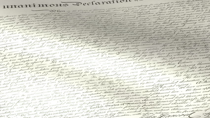 Us Declaration of Independence Flag Stock Footage Video (100% Royalty ...