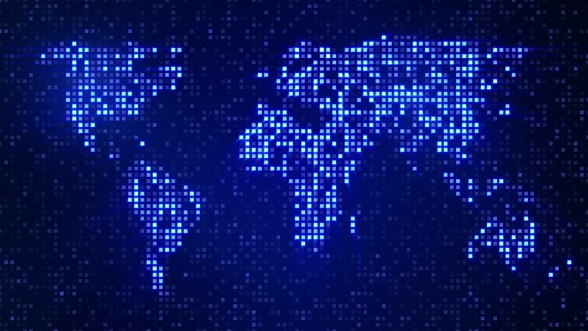 digital blue world map loop Stock Footage Video (100% Royalty-free ...