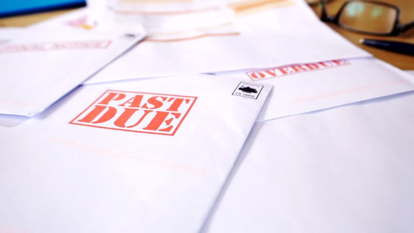 Debt Letters Piling up with Stock Footage Video (100% Royalty-free ...