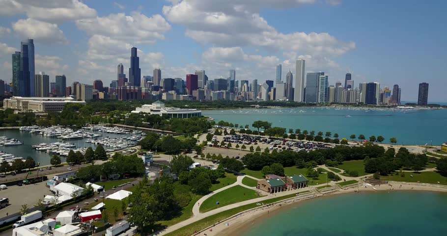 chicago skyline summer day Stock Footage Video (100% Royalty-free ...
