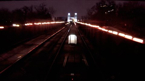 Timelapse Shot Riding Duquesne Incline Night Stock Footage Video (100% ...