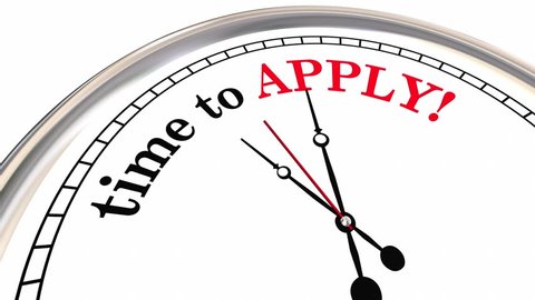 Time Apply Clock Application 3d Animation Stock Footage Video (100% ...