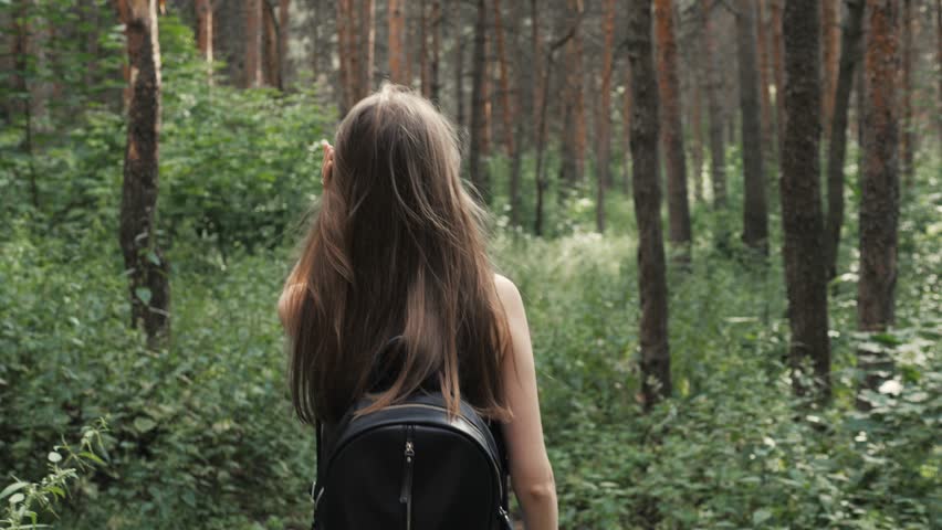 on sunny day portrait beautiful young Stock Footage Video (100% Royalty ...
