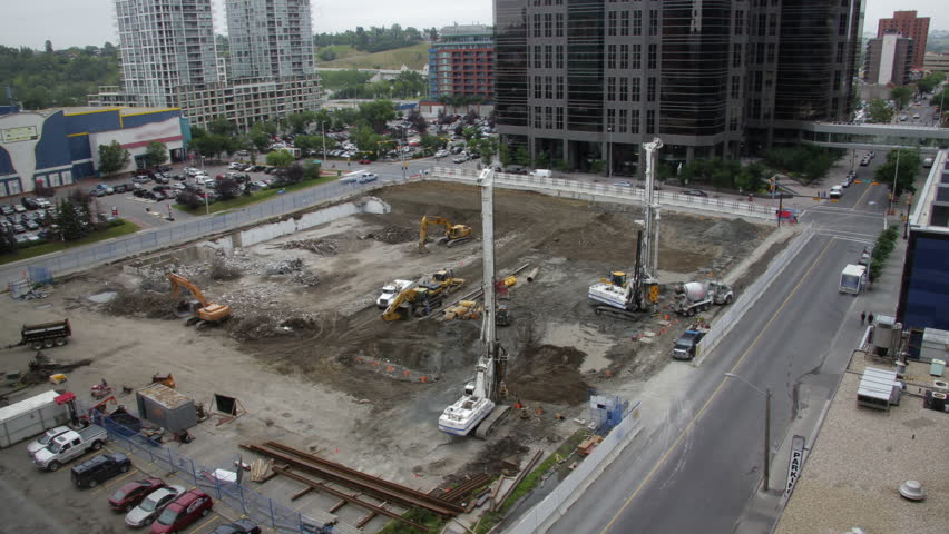 this construction site downtown calgary time Stock Footage Video (100% ...