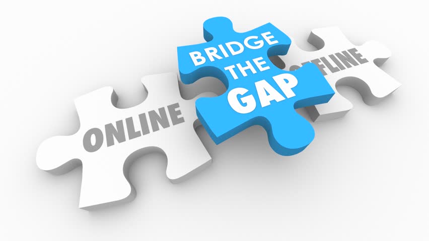 Bridge Gap Between Offline Online Stock Footage Video 100 Royalty Free 29893354 Shutterstock