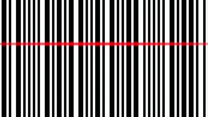 detailed scanning barcode slow motion red Stock Footage Video (100% ...