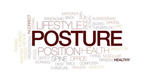Posture Animated Word Cloud Text Design Stock Footage Video (100% ...