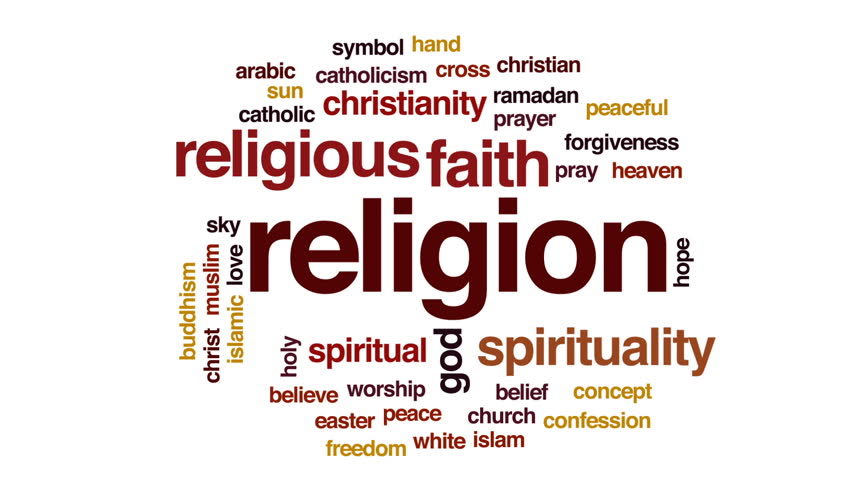 religion animated word cloud text design Stock Footage Video (100% ...