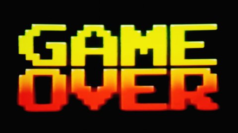 Game Over Screen Rotating Carousel Colors Stock Footage Video (100% ...