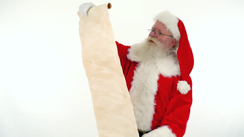 santa checking his list full hd Stock Footage Video (100% Royalty-free ...