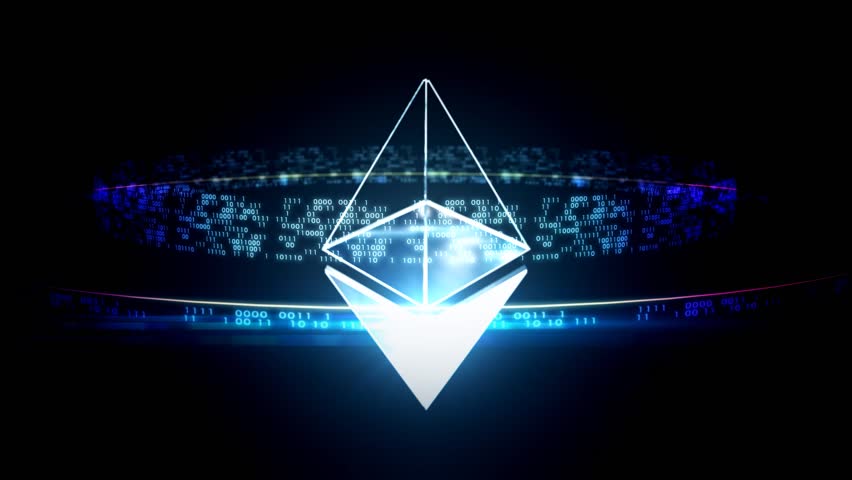 abstract animation ethereum currency sign rotating Stock Footage Video ...