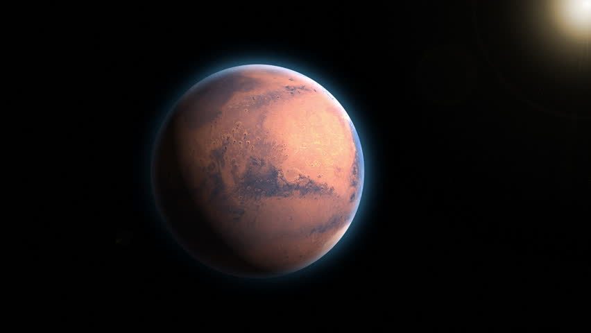 Animated Sunrise On Mars Planet. : vidéo de stock (100 % libre de droit ...