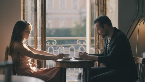 Loving Man Gently Kissing Modest Girl Stock Footage Video (100% Royalty ...