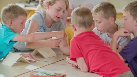 Kids Having Fun Playing Classroom They Stock Footage Video (100% ...