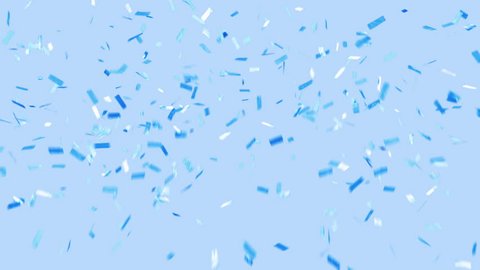Surprise Blue Confetti Falls Over Blue Stock Footage Video (100% ...