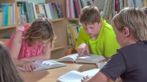 All Students Quiet Peacefully Reading Books Stock Footage Video (100% ...