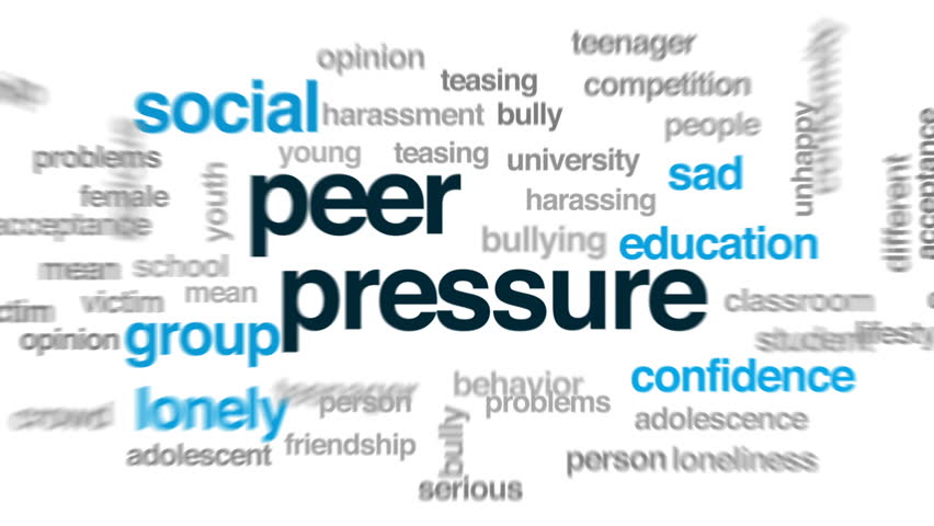 Peer Pressure Animated Word Cloud Text Stock Footage Video (100% ...