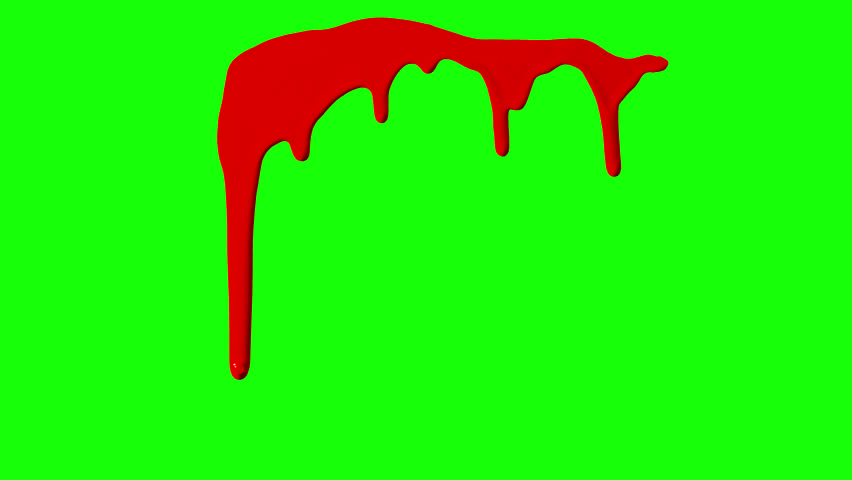 Red Ink Dripping Over Green Stock Footage Video (100% Royalty-free ...