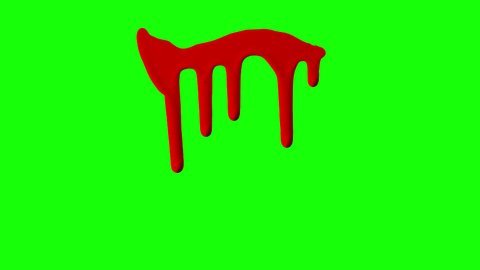 Red Ink Dripping Over Green Screen Stock Photo 743675980 | Shutterstock