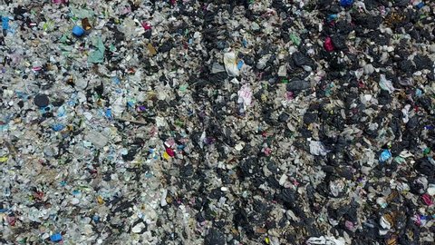 4k Aerial Over Landfill Full Trash Stock Footage Video (100% Royalty ...