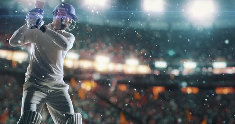 Cricket Player Action On Professional Cricket Stock Footage Video (100% ...