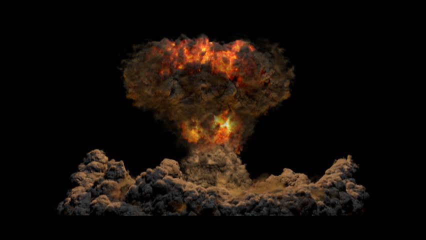 Atomic Bomb with Alpha Channel Stock Footage Video (100% Royalty-free ...