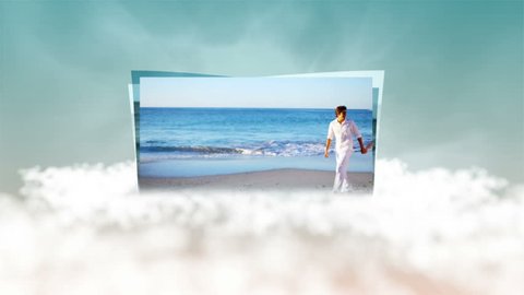 Animation Videos Couple Honeymoon On Clouds Stock Footage Video (100% ...
