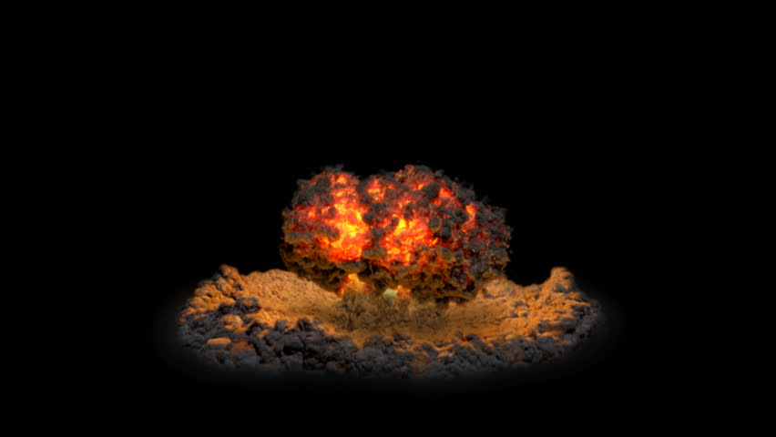 Atomic Bomb with Alpha Channel Arkivvideomateriale (100 % royaltyfritt ...