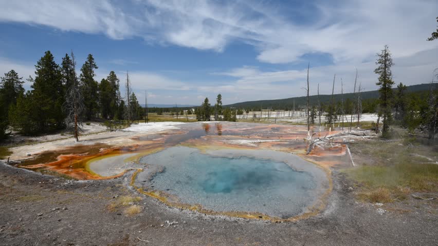 Geyser hole in Yellowstone Lake image - Free stock photo - Public ...