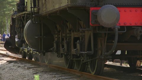 Steam Locomotive Whistle Blowing Steam Front Stock Footage Video (100% ...