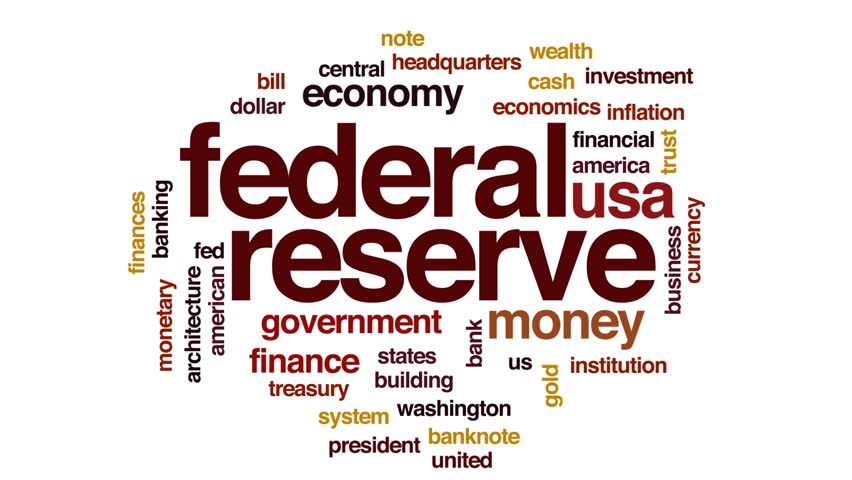 federal reserve animated word cloud text Stock Footage Video (100% ...