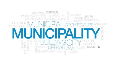 Municipality Animated Word Cloud Text Design Stock Footage Video (100% ...