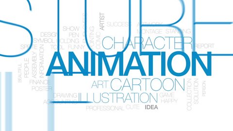 Animation Animated Word Cloud Text Design Stock Footage Video (100% ...