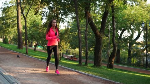 Slow Motion Young Asian Woman Running Stock Footage Video (100% Royalty ...