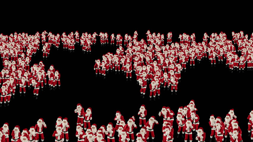 santa claus crowd dancing christmas party Stock Footage Video (100% ...