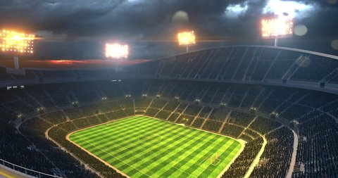 Full 3d Modelled Animated Sport Stadium Stock Footage Video (100% ...