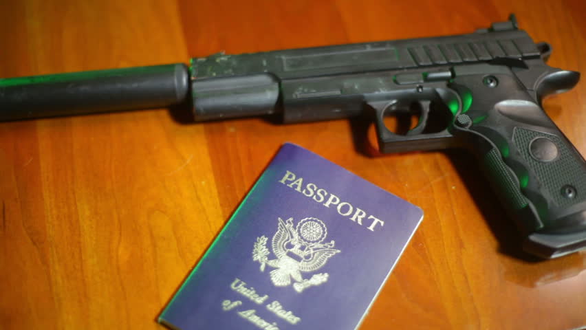 Secret Agent, Gun and Passport Stock Footage Video (100% Royalty-free ...