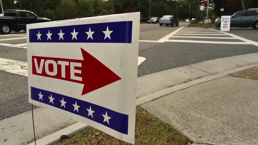Voting Precinct Sign Points the Stock Footage Video (100% Royalty-free ...