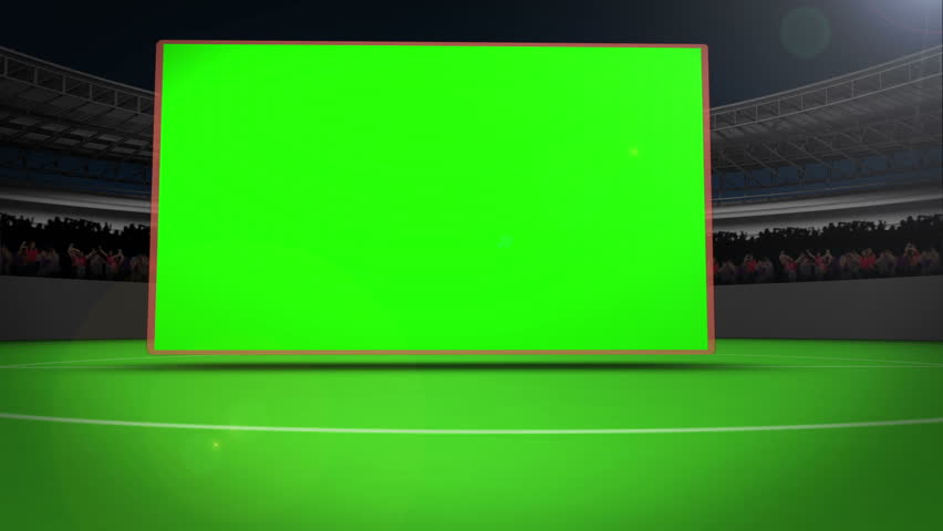 animation chroma key screens on stadium Stock Footage Video (100% ...